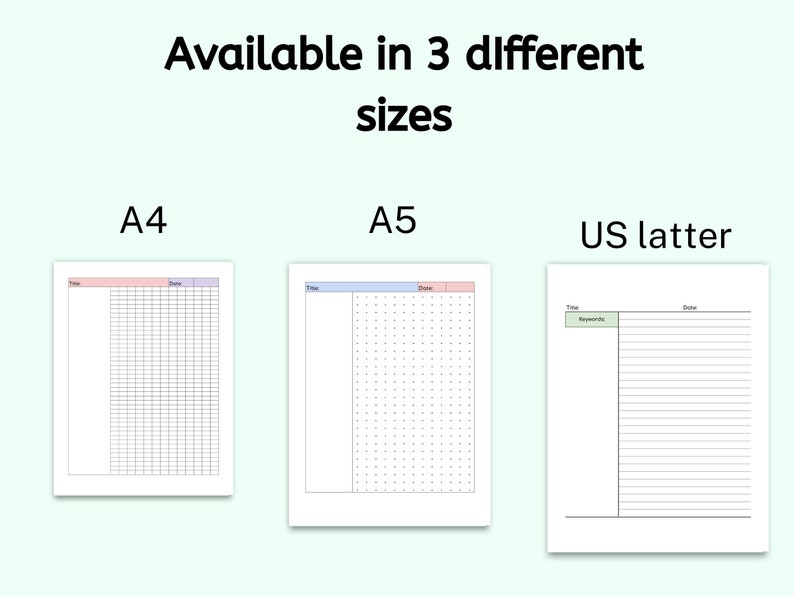Cornell Notes Printable Bundle Pack, Cornell Notes Method, Student Note ...