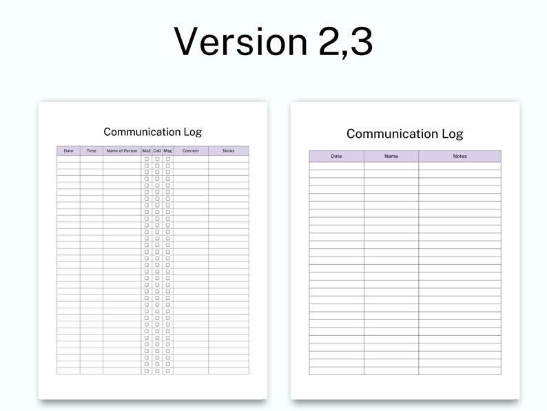 Communication Log, Parent Communication Log, Communication Book, Autism ...