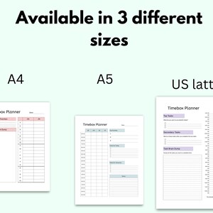 Timebox Planner Printable, Time Boxing Template, Time Tracker Editable ...