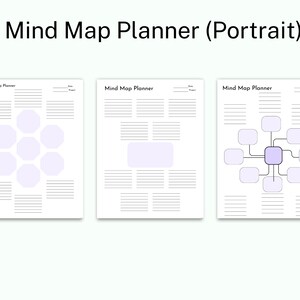 Mind Map Blank Template, Brain Dump Printable, Idea Map, Concept Map ...