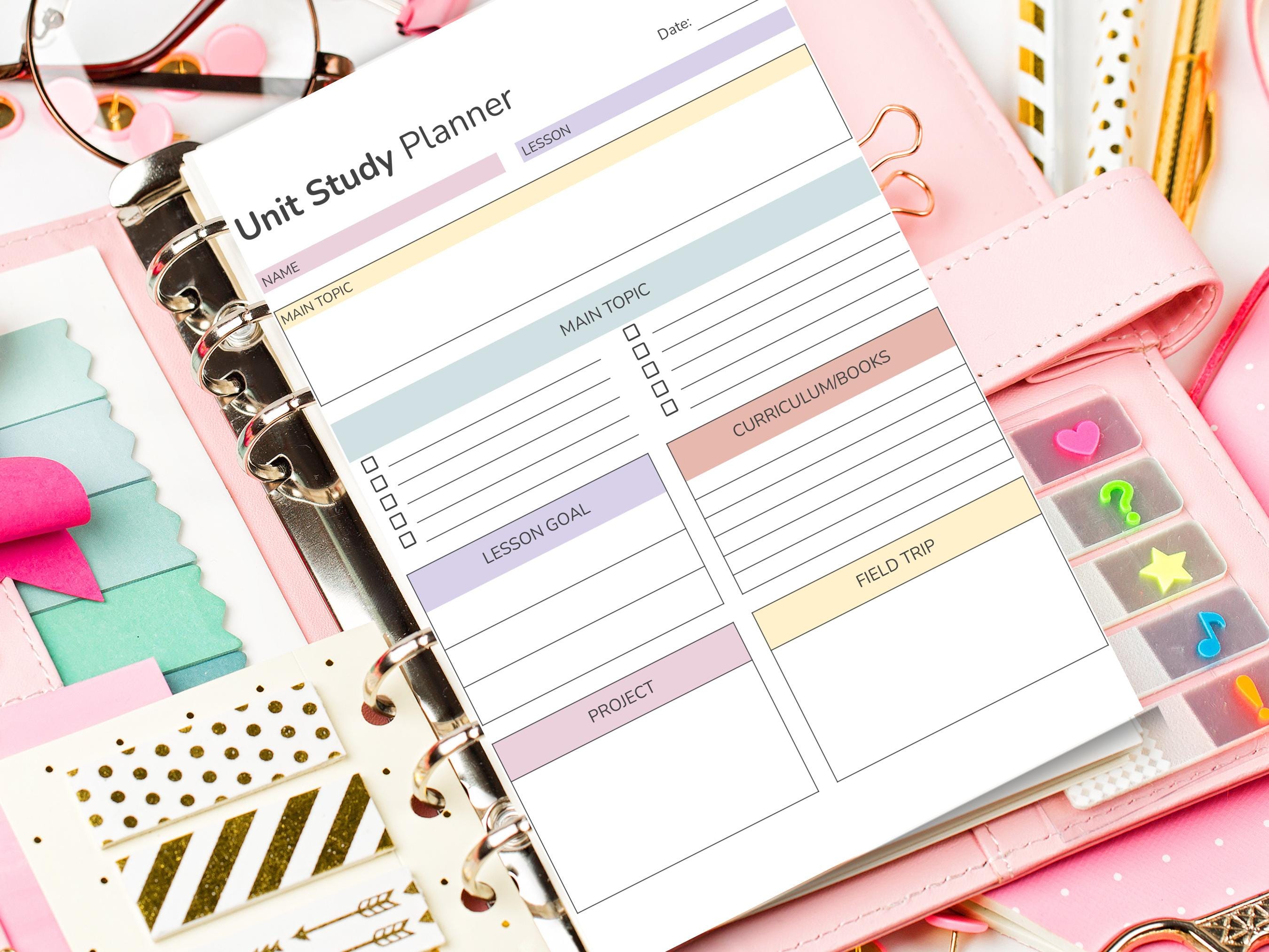 Homeschool Planner Printable 2025-2026, , Weekly Lesson Plans Template ...