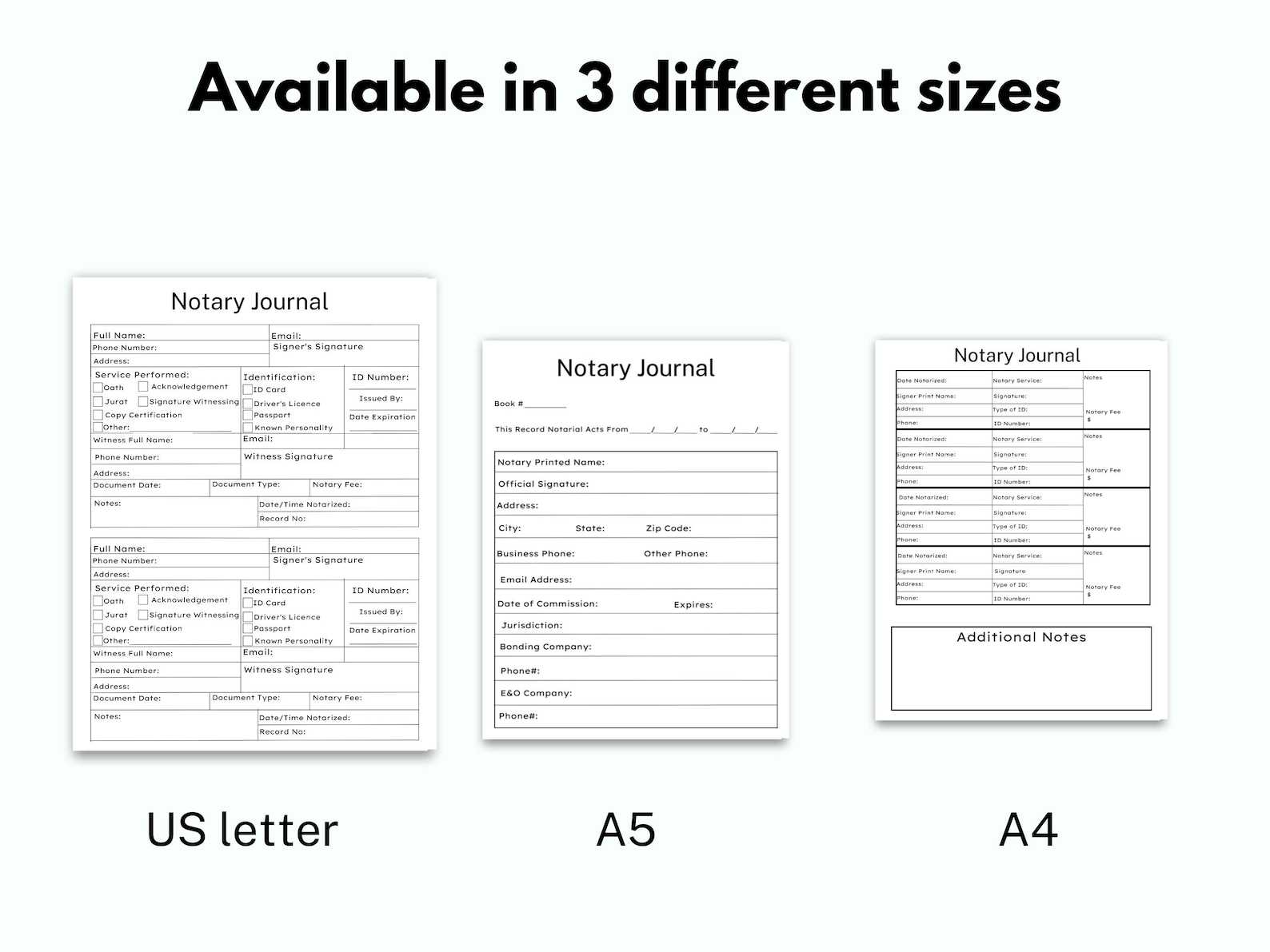 Notary Journal, Notary Business Template, Notary Gift, Notary Public ...