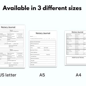 Notary Journal, Notary Business Template, Notary Gift, Notary Public ...