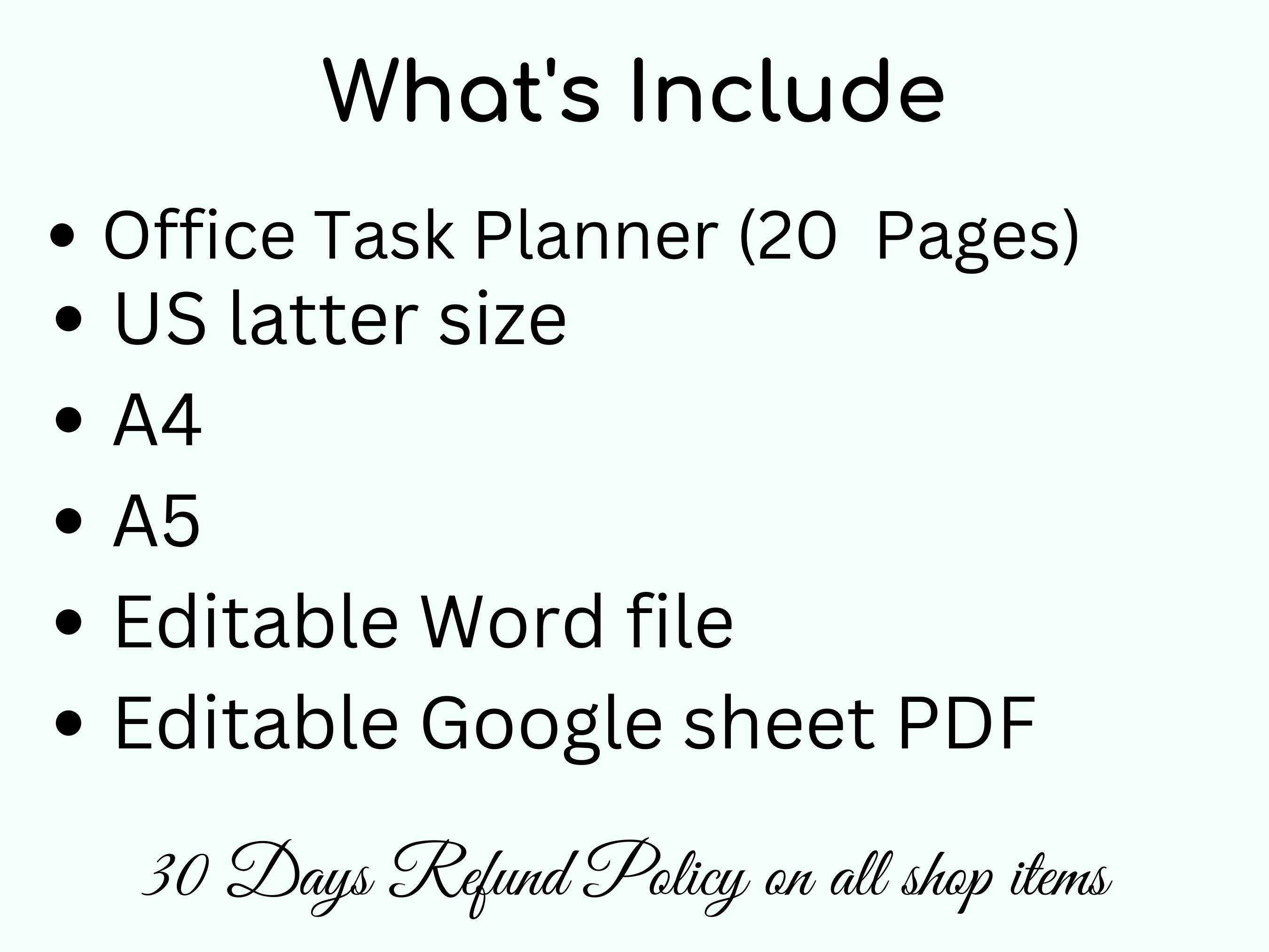 Editable Office Task Planner Bundle, Printable Work Schedule Planner ...
