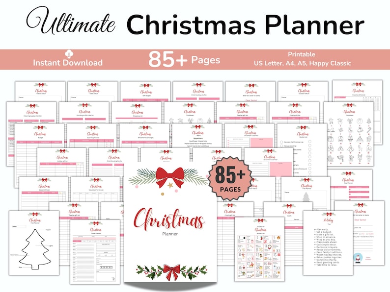 Ultimate Christmas Planner Printable, Christmas Savings, Family Gift ...