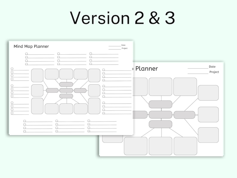 Mind Map Template, Concept Map Planner, Idea Map, Brain Dump Printable ...