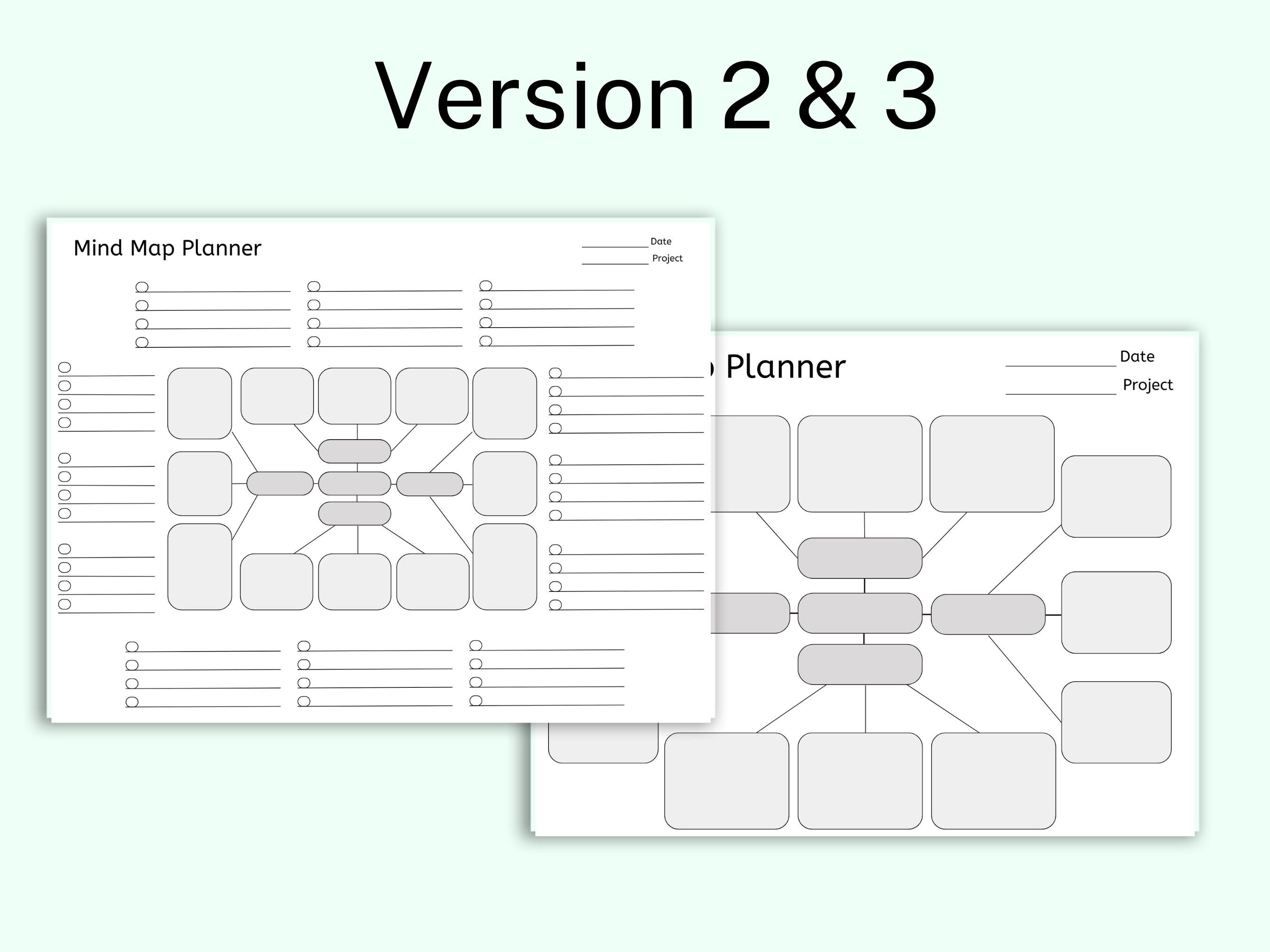 Mind Map Template, Concept Map Planner, Idea Map, Brain Dump Printable ...