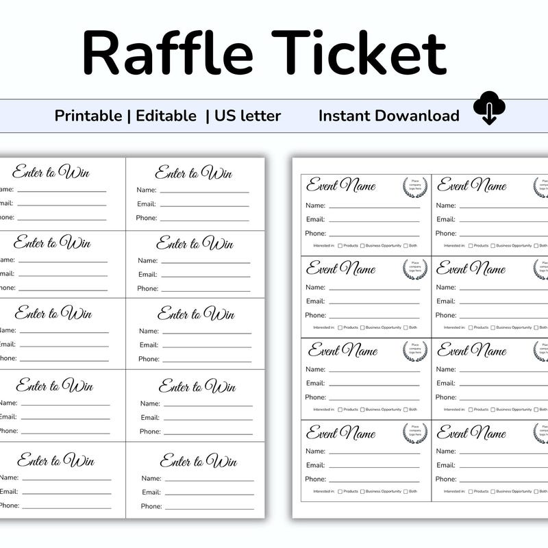 Raffle Name Phone Number - Etsy