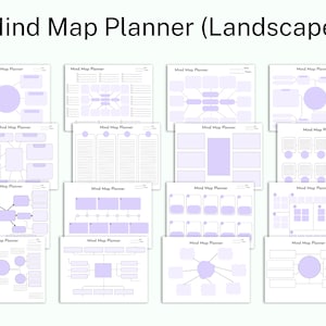 Mind Map Template, Brain Dump Printable, Idea Map, Concept Map, Mind ...