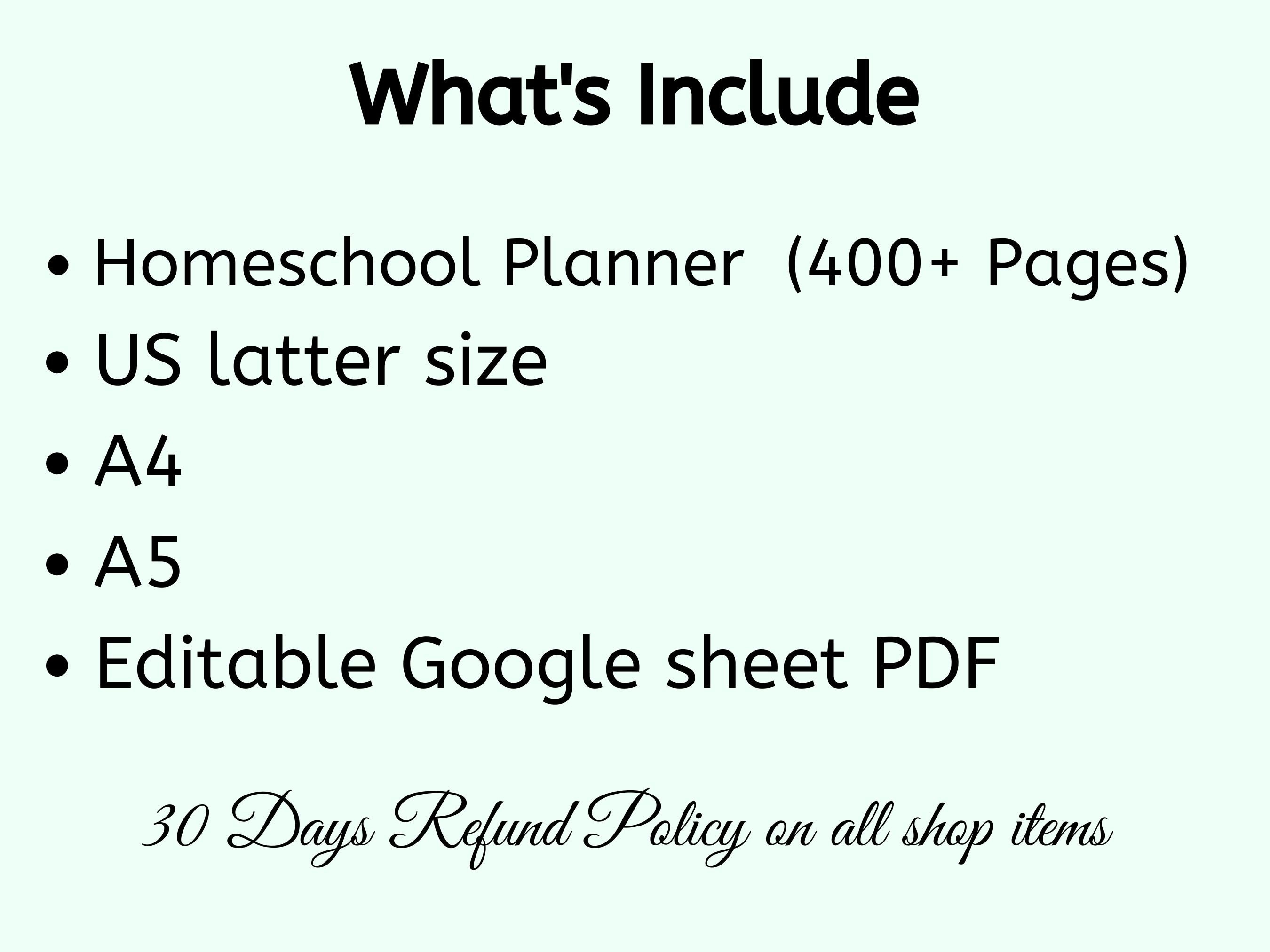 Homeschool Planner Printable 2024 2026, Homeschool Lesson Planner ...