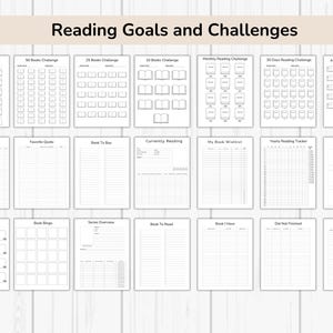 Reading Journal Printable PDF, Book Reading Planner, Book Reading ...