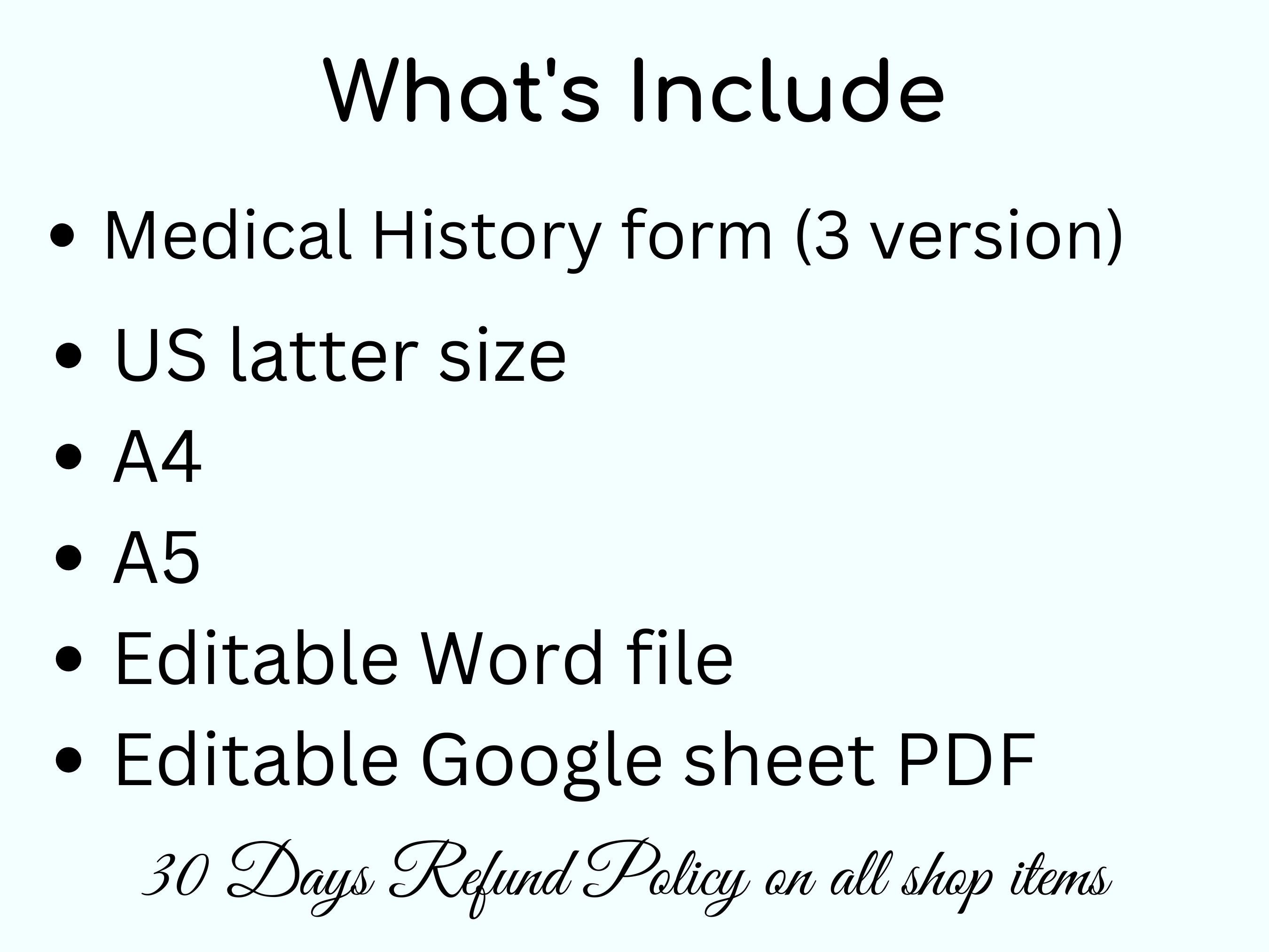 Medical History Form, Medical Log, Medical Forms Printable, Medical ...