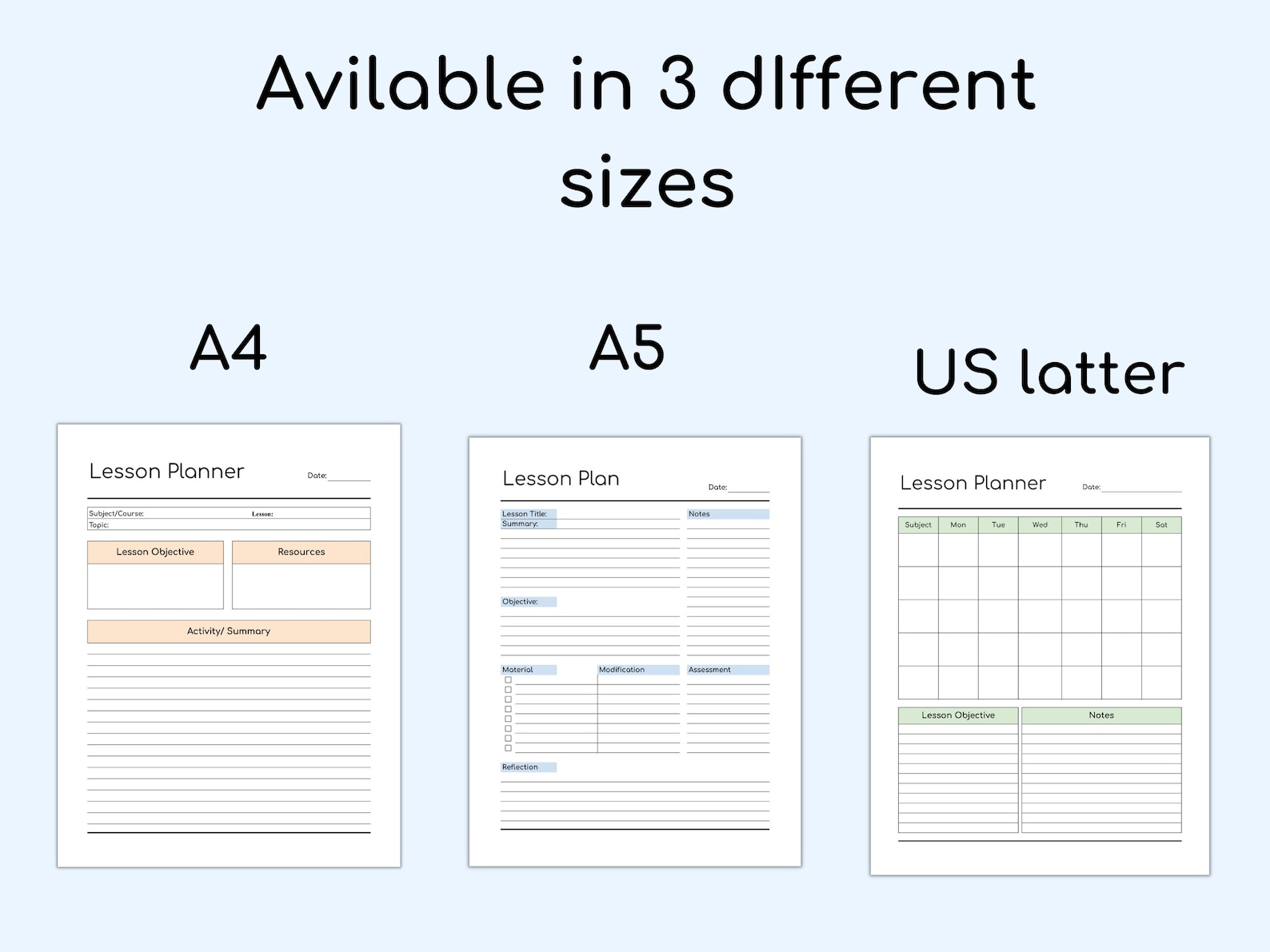 Printable Lesson Plan Template, Lesson Planner Bundle, Homeschool ...