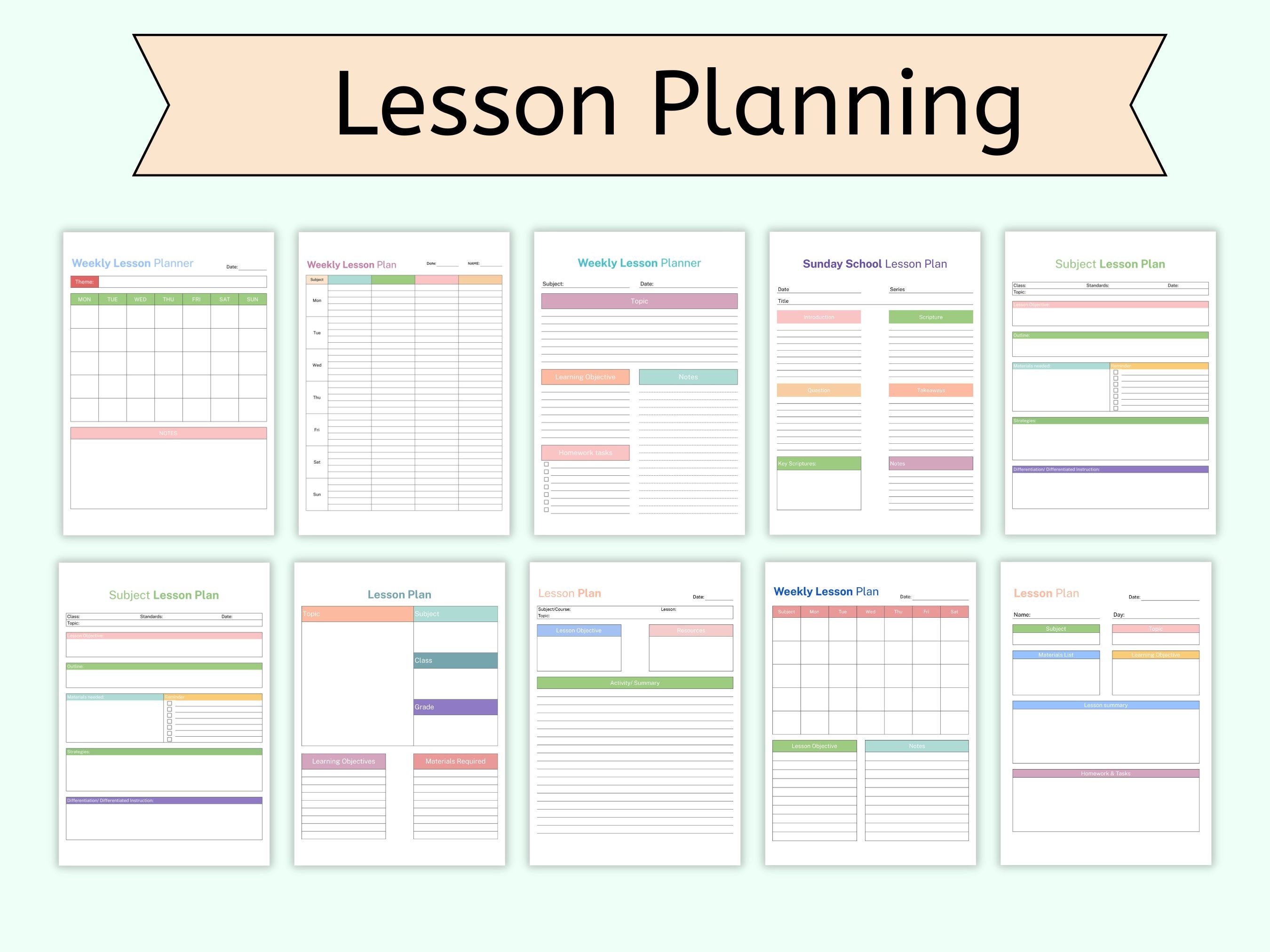 Homeschool Planner Printable 2024 2026, Homeschool Lesson Planner ...