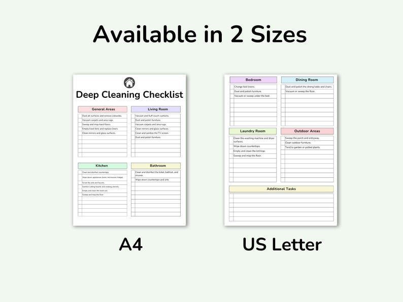 Detailed Cleaning Schedule, Deep Cleaning Checklist, ADHD Cleaning Plan ...