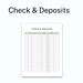 Checkbook Register Printable, Transaction Register, Check Register ...