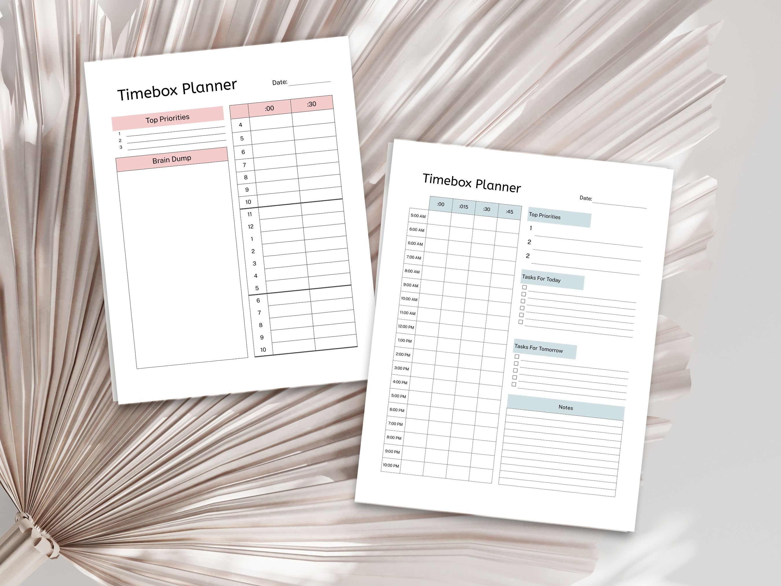 Timebox Planner Printable, Time Boxing Template, Time Tracker Editable ...