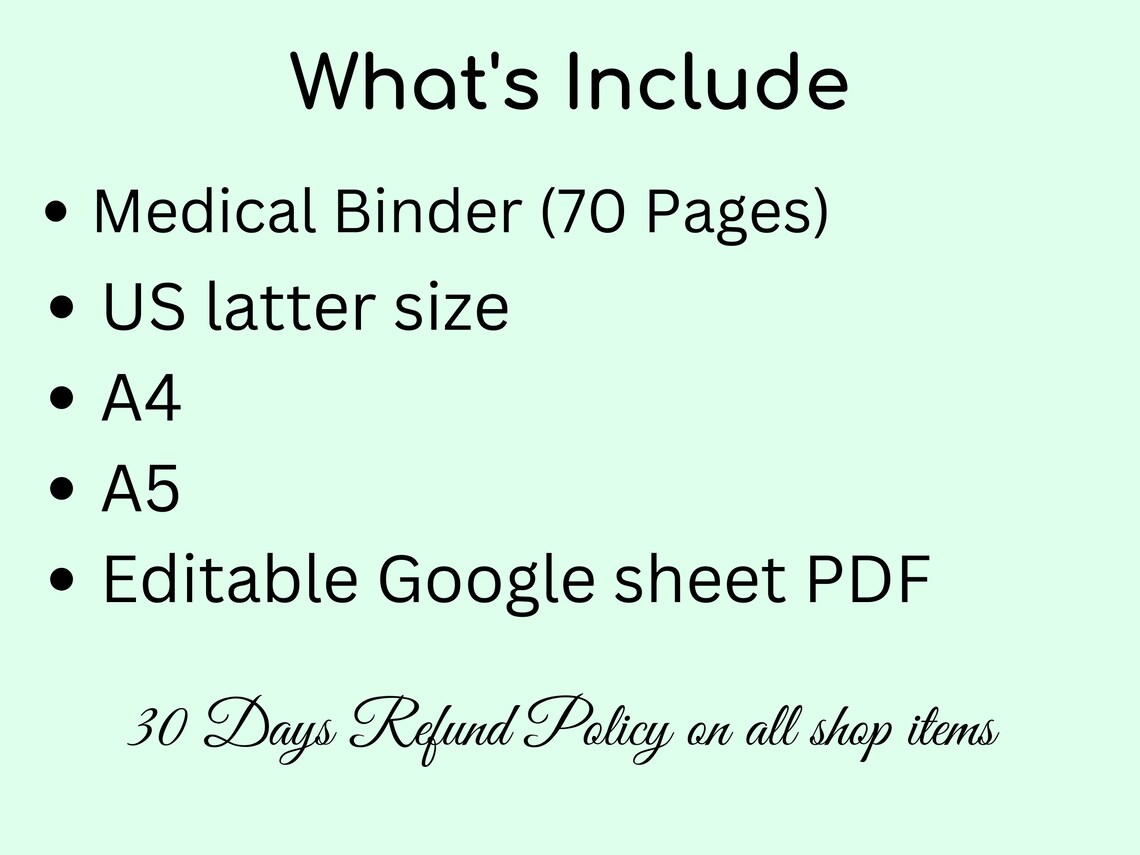 Medical Log, Medical Binder, Medical Planner Printable, Medical History ...