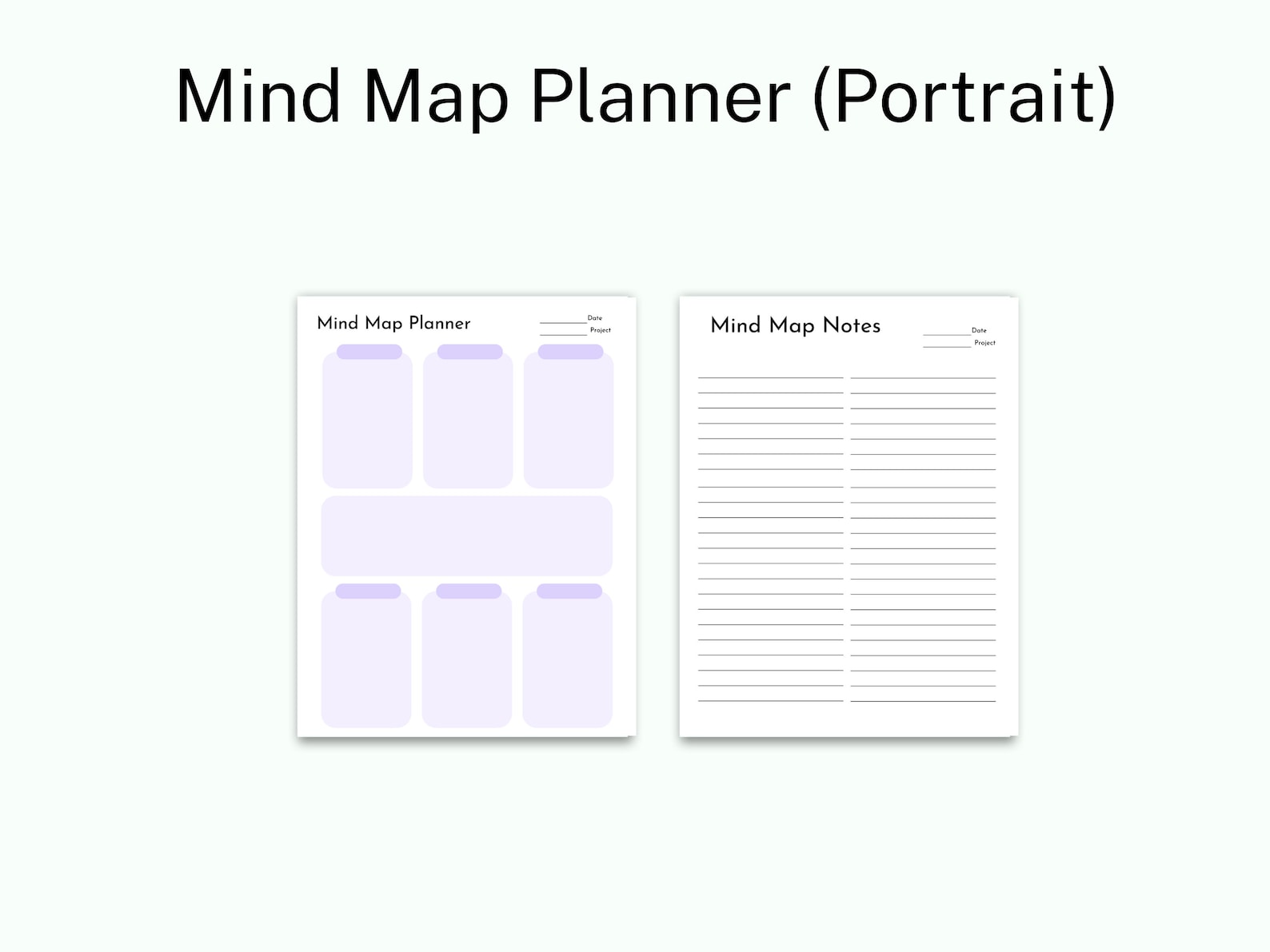 Mind Map Blank Template, Brain Dump Printable, Idea Map, Concept Map ...