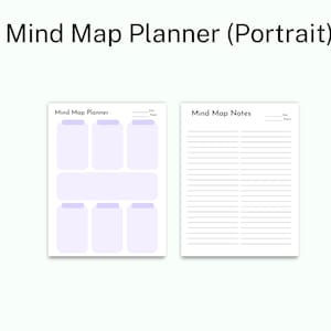 Mind Map Blank Template, Brain Dump Printable, Idea Map, Concept Map ...