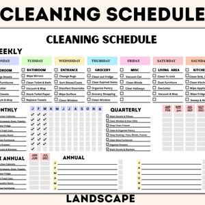 Flylady Printable Schedule, Editable Cleaning Schedule, Quarterly Check ...