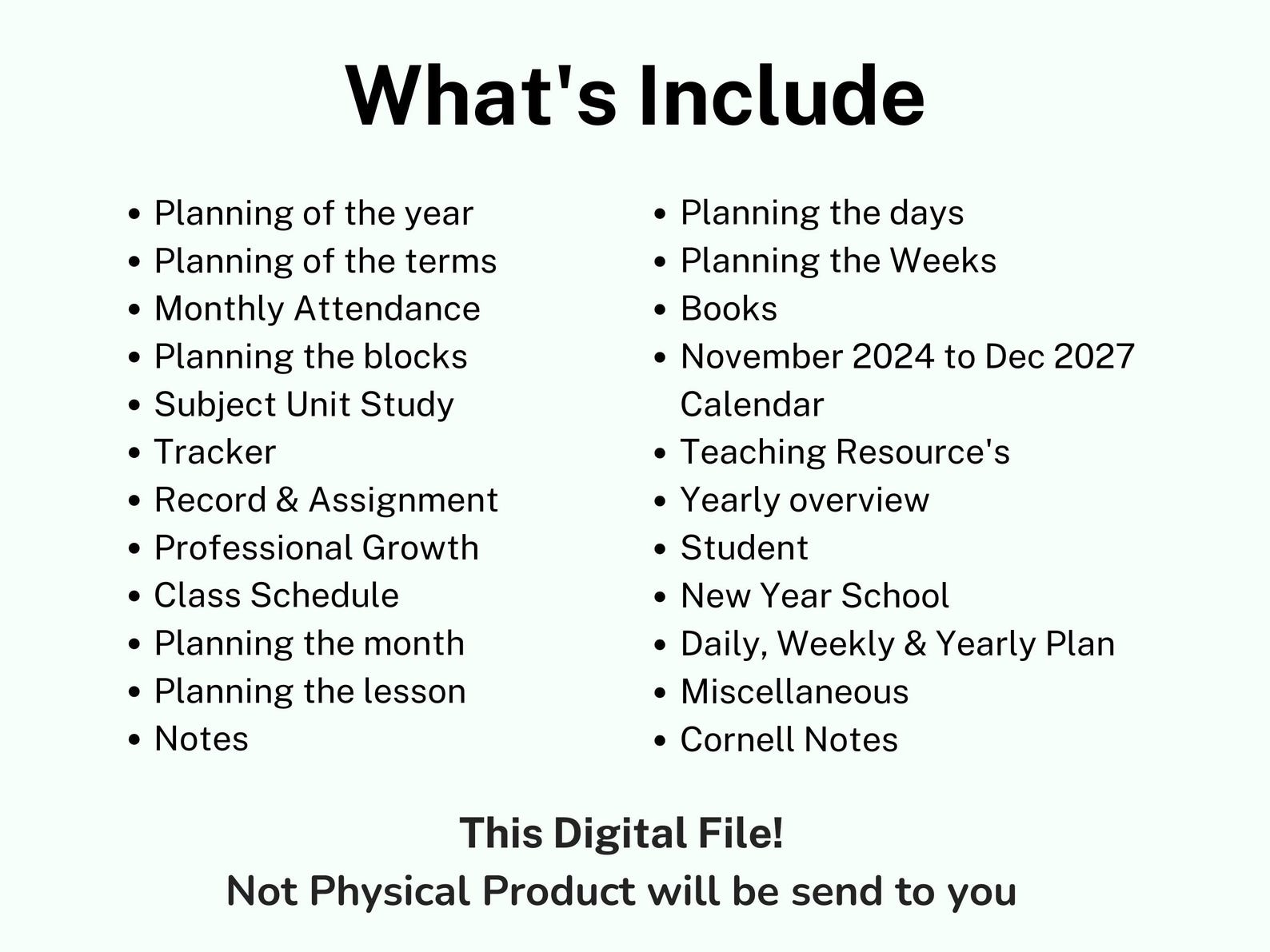 Printable Teacher Planner 2024-2025, Weekly Lesson Plans, Homeschool ...