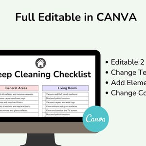 Detailed Cleaning Schedule, Deep Cleaning Checklist, ADHD Cleaning Plan ...