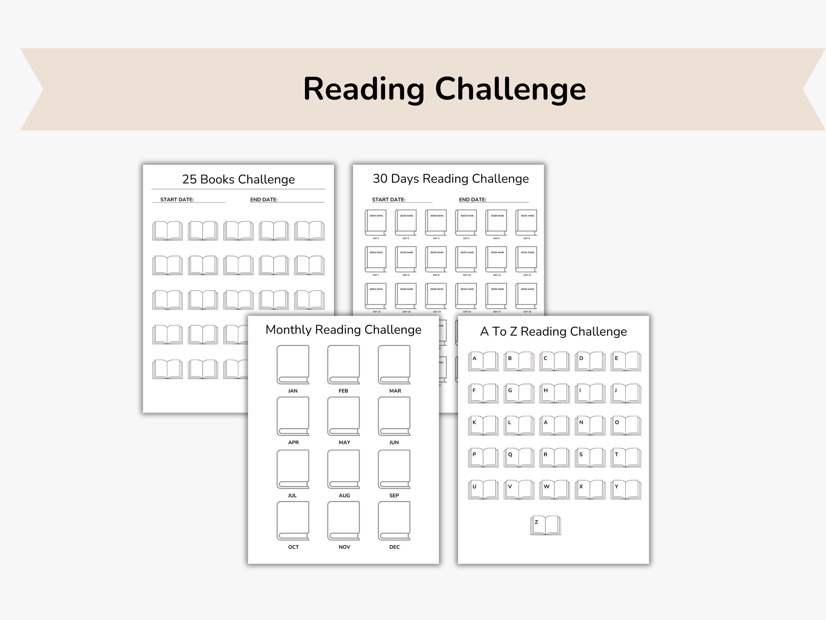 Book Reading Log Journal 2025, Book Reading Planner Printable, Reading ...