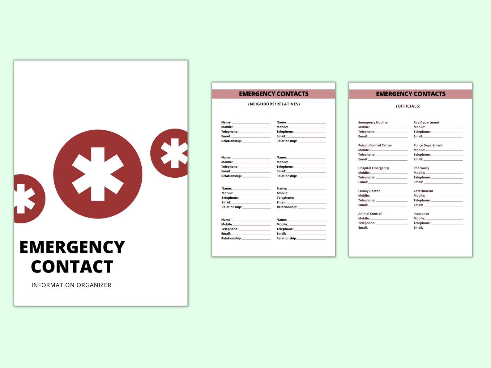 Emergency Binder Printable, Life Binder, in Case of Emergency Binder ...