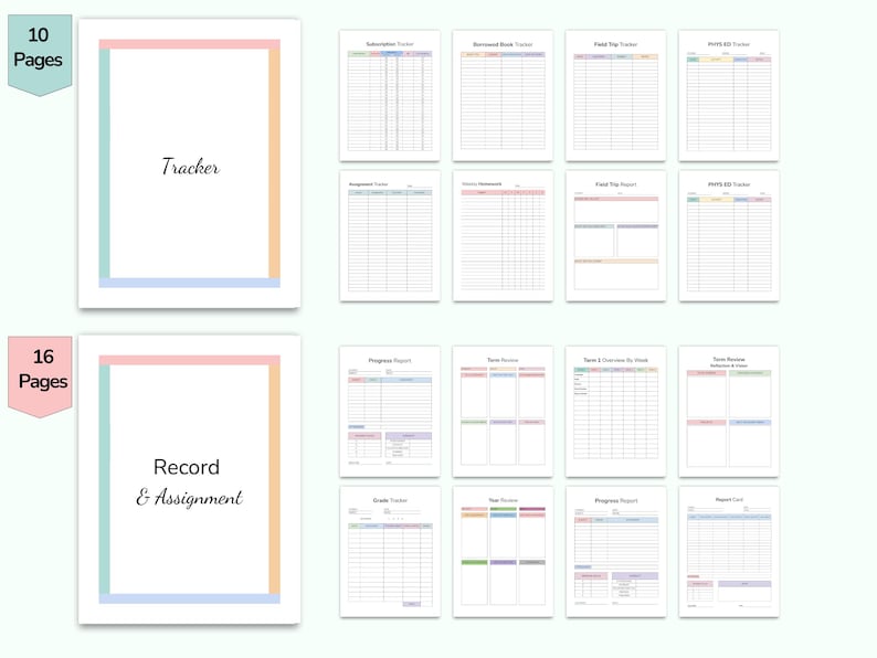 Printable Teacher Planner 2024-2025, Weekly Lesson Plans, Homeschool ...