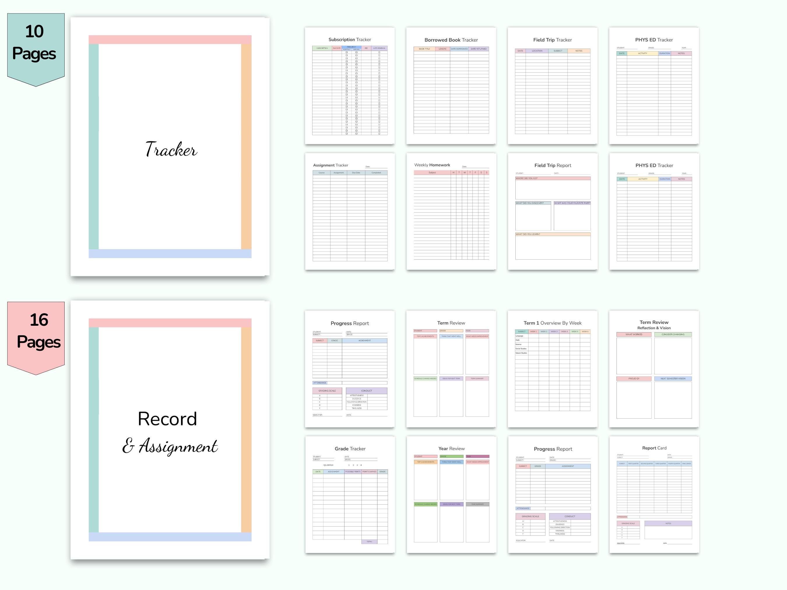 Homeschool Planner Printable 2025-2026, , Weekly Lesson Plans Template ...