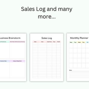 Printable Small Business Daily Planner, Craft Show Templates Bundle ...