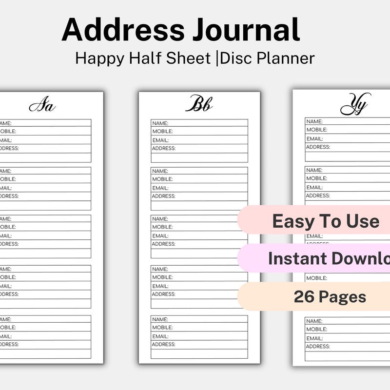 Refillable Password Book - Etsy