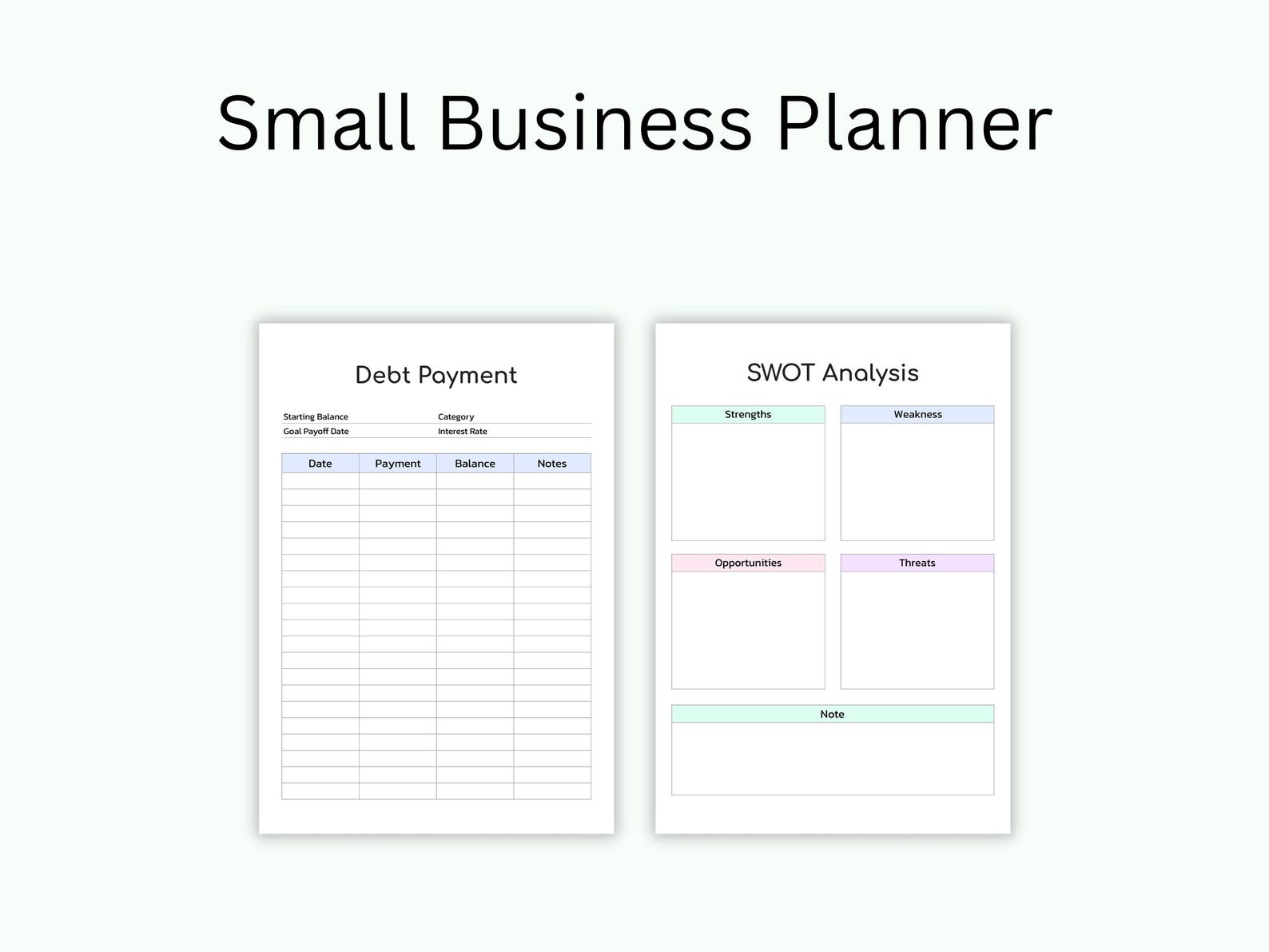Printable Small Business Daily Planner, Craft Show Templates Bundle ...