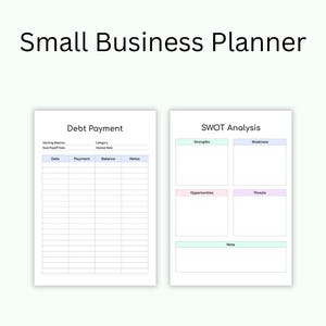 Printable Small Business Daily Planner, Craft Show Templates Bundle ...