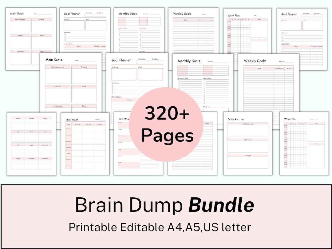 Brain Dump Printable PDF, ADHD Brain Dump, ADHD Daily Planner ...