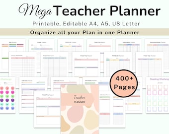 Teacher Planner Printable 2025, Spiral Teacher Planner, Lesson Plans ...