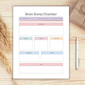 Editable to Do Brain Dump Planner, ADHD Daily Weekly Goals Planner, To ...