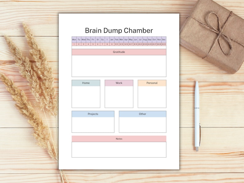 Editable to Do Brain Dump Planner, ADHD Daily Weekly Goals Planner, To ...