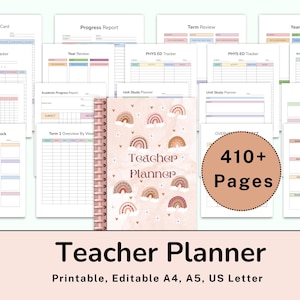 Printable Teacher Planner 2024-2025, Weekly Lesson Plans, Homeschool ...