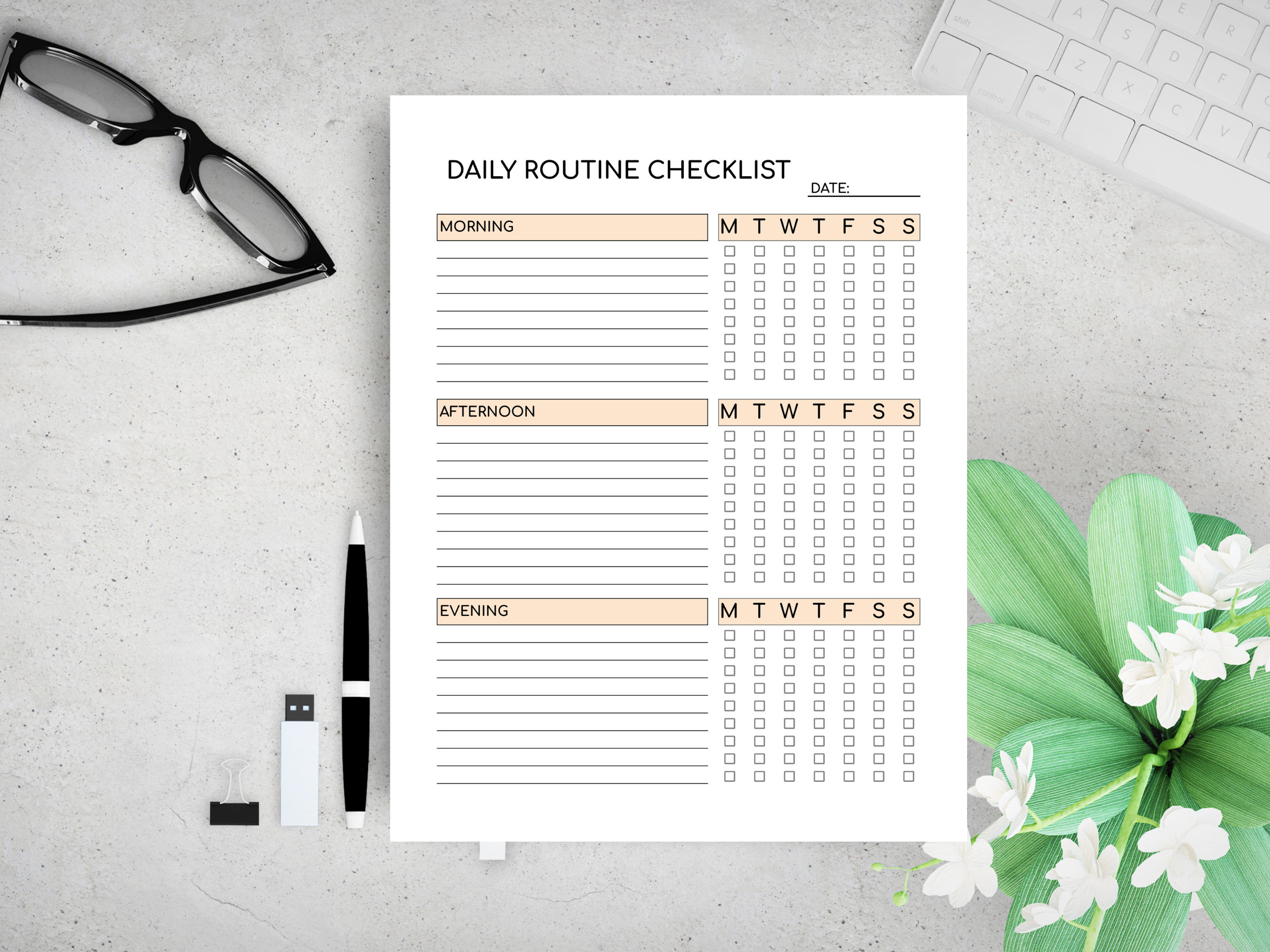 Blank Daily Master Checklist Printable, Simple Checklist Template ...