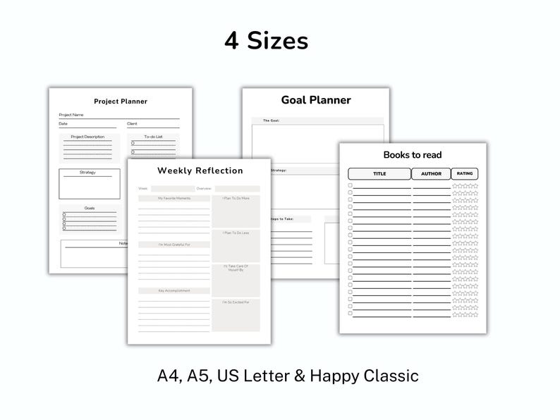 New Year's Resolution Planner, New Year Goals, 30 Day Challenge, New ...