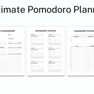 Pomodoro, Pomodoro Tracker, Pomodoro Technique, Pomodoro Planner, Productivity Planner PDF ...