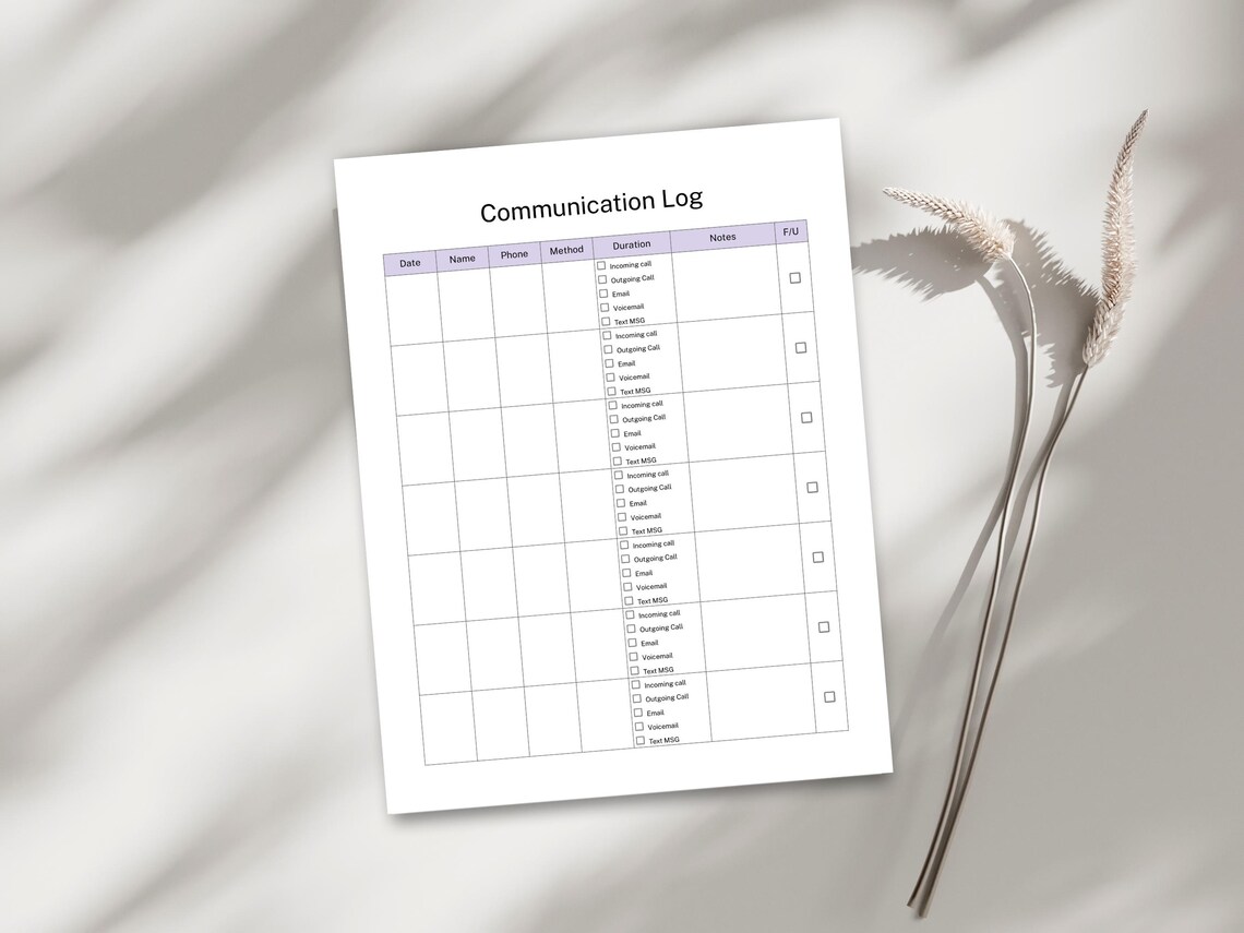 Communication Log, Parent Communication Log, Communication Book, Autism ...