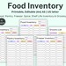 Editable Food Inventory Tracker, Kitchen Inventory, Pantry Inventory ...