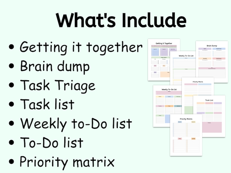 PRINTABLE Brain Dump Template, Thoughts Organizer, Brain Dump Journal ...