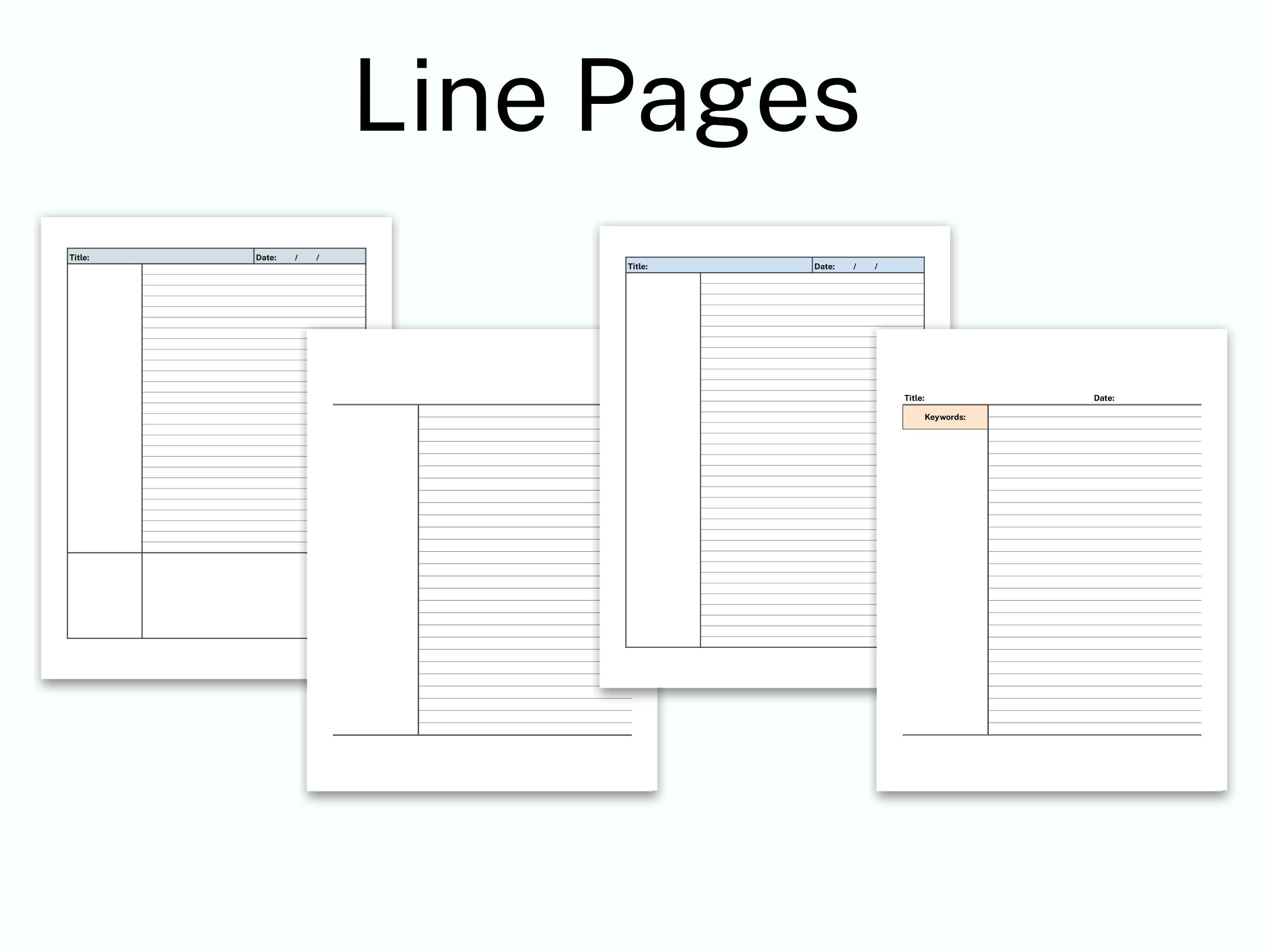 Cornell Notes Template: Printable & Editable PDF Pages - Etsy
