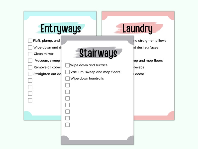 Cleaning Checklist Bundle, Editable Cleaning Schedule Planner, Kids ...