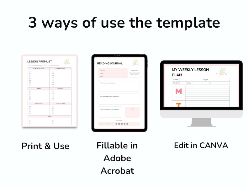 Editable Weekly Lesson Plan Template, Daily Teacher Lesson Plan ...