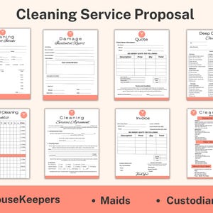 Cleaning Services Contract Bundle, Deep Cleaning Service Checklist ...